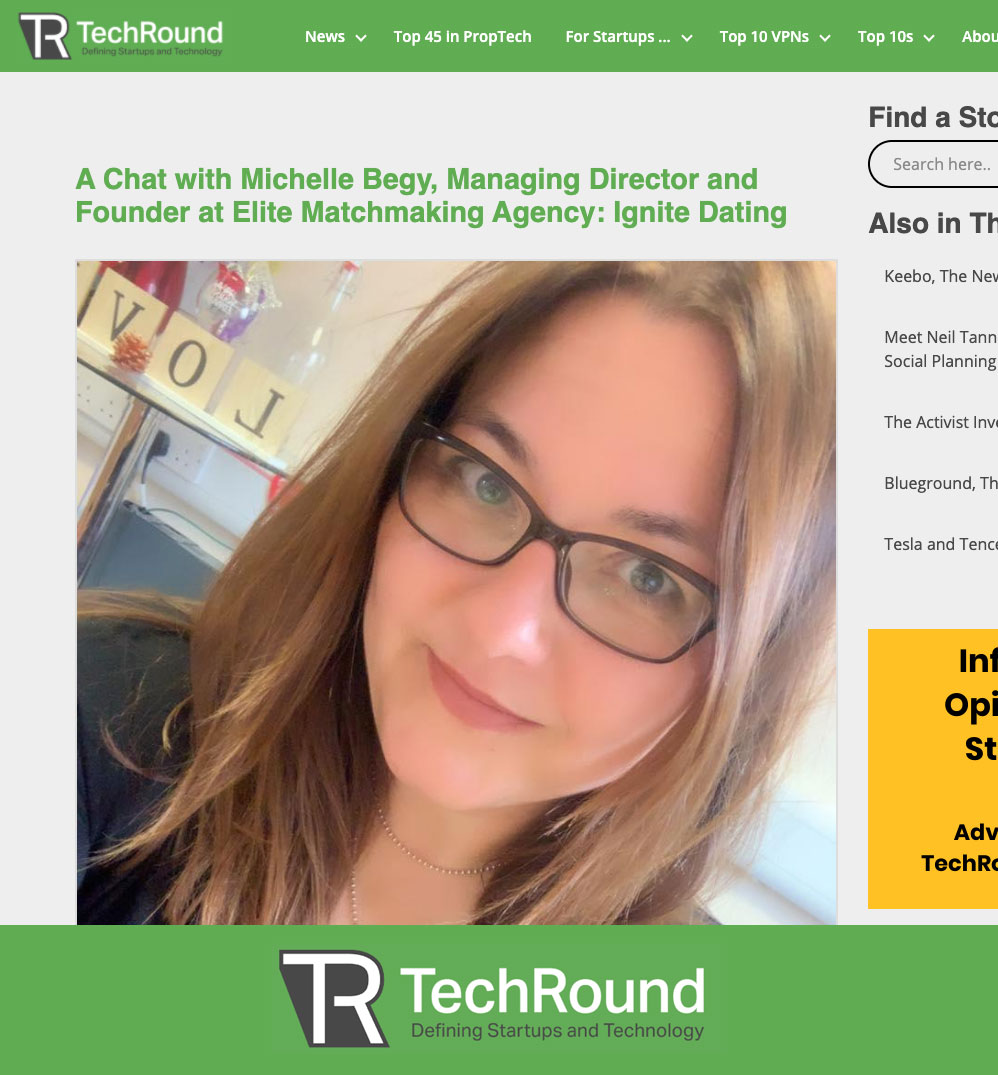 Features on Ignite Dating agency in the Press - Ignite Dating